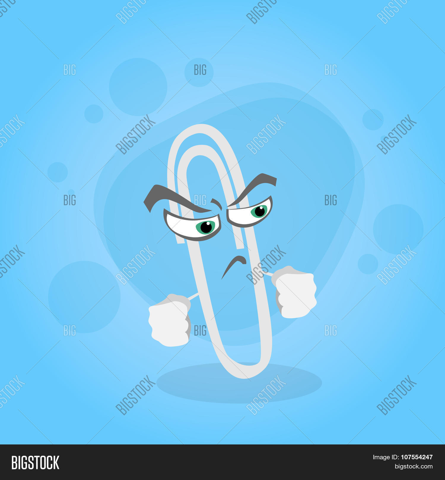 Paperclip Cartoon Vector & Photo (Free Trial) | Bigstock