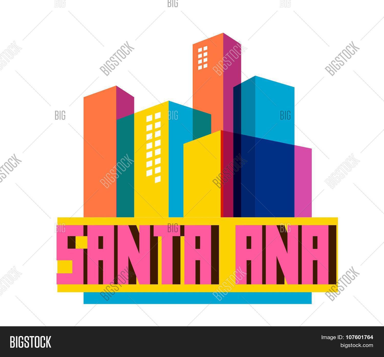 Santa Ana City Travel Vector & Photo (Free Trial) | Bigstock