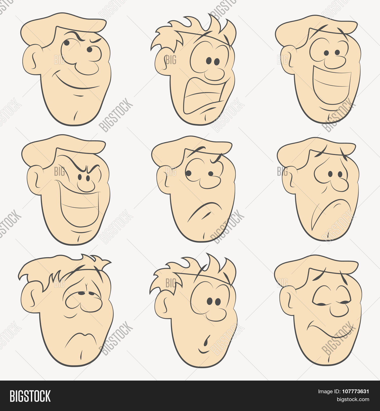 Cartoon Faces Humor Vector & Photo (Free Trial) | Bigstock