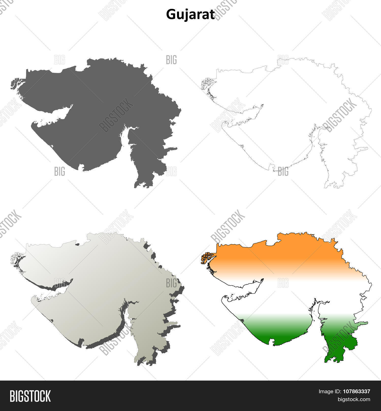 Gujarat Blank Vector & Photo (Free Trial) | Bigstock