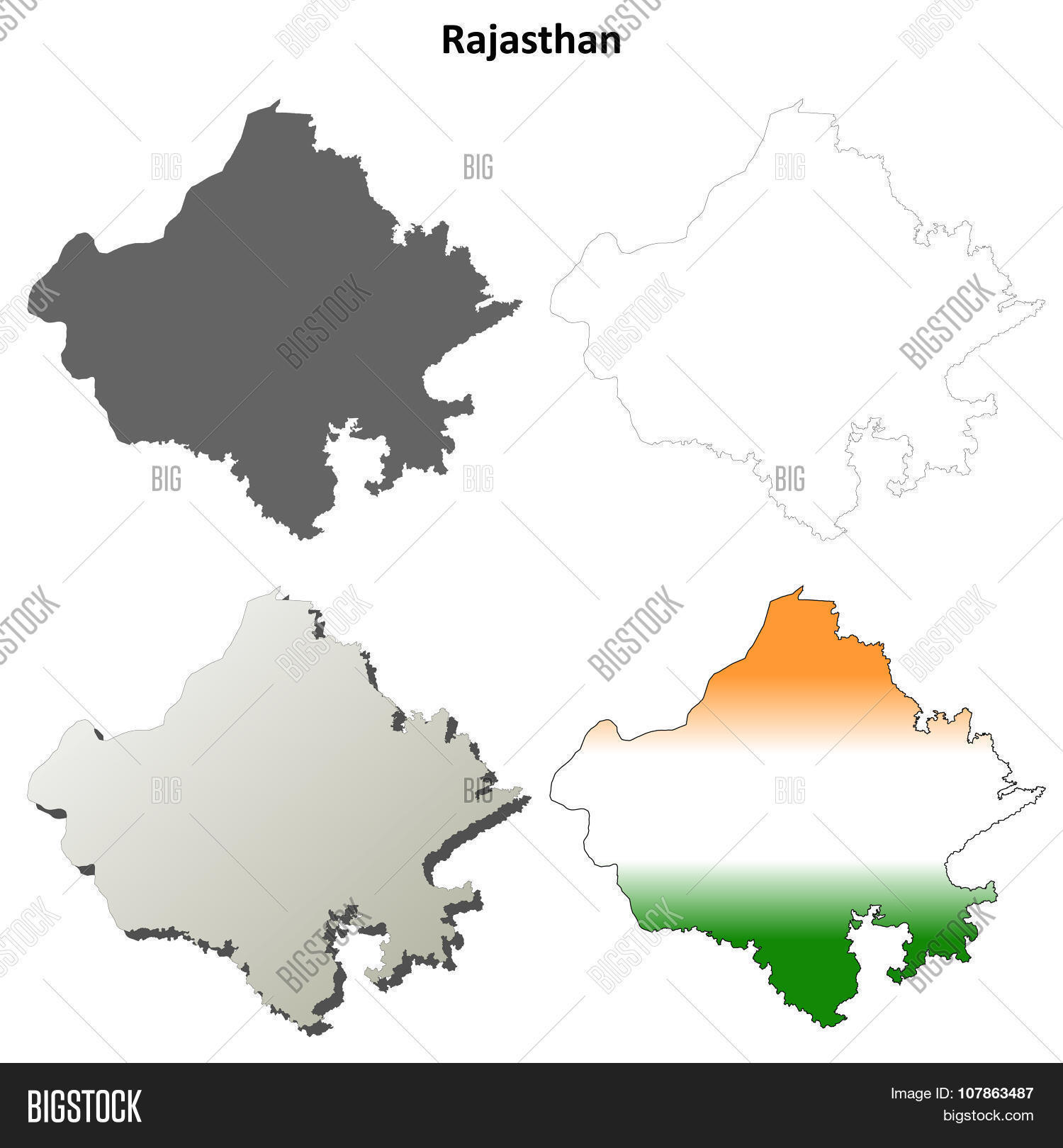 Rajasthan Blank Vector & Photo (Free Trial) | Bigstock