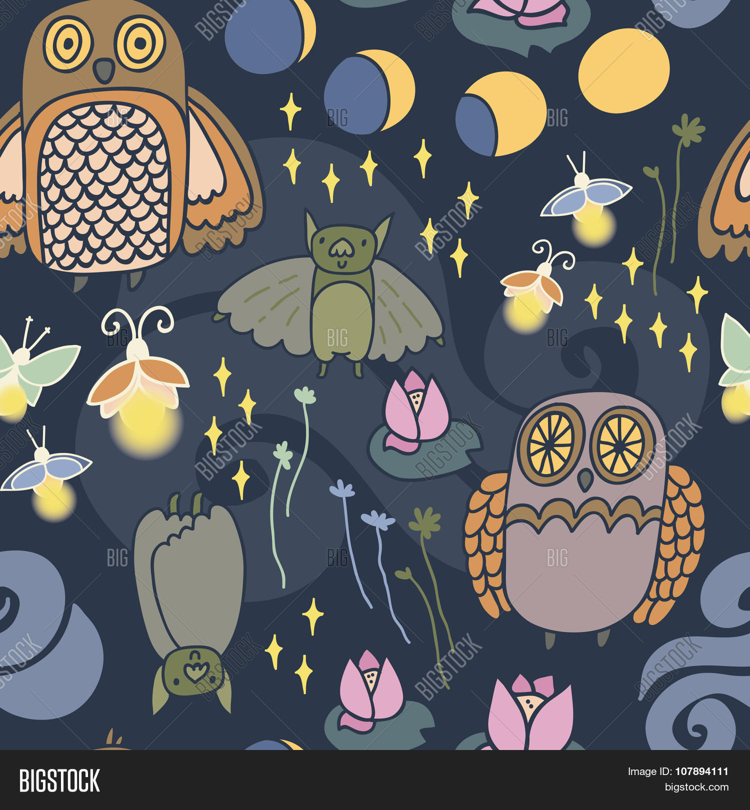 Night Creatures Vector & Photo (Free Trial) | Bigstock