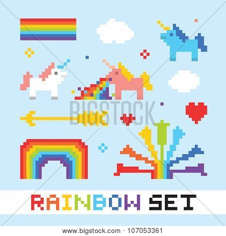 Pixel Art Rainbow Vector & Photo (Free Trial) | Bigstock