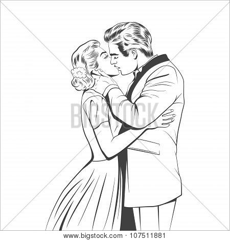 Vector Kissing Couple Vector & Photo (Free Trial) | Bigstock