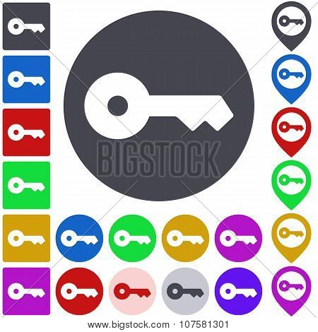 Color Key Icon Set Vector & Photo (Free Trial) | Bigstock