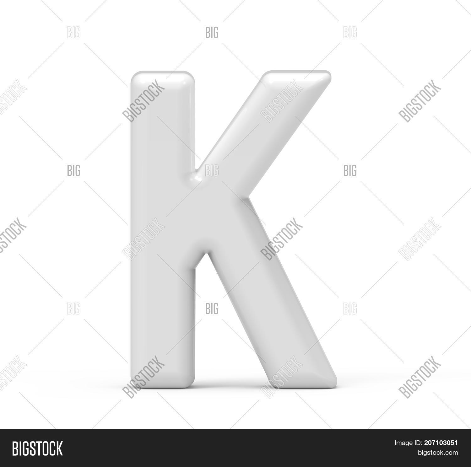 Pearl White Letter K Image & Photo (Free Trial) | Bigstock