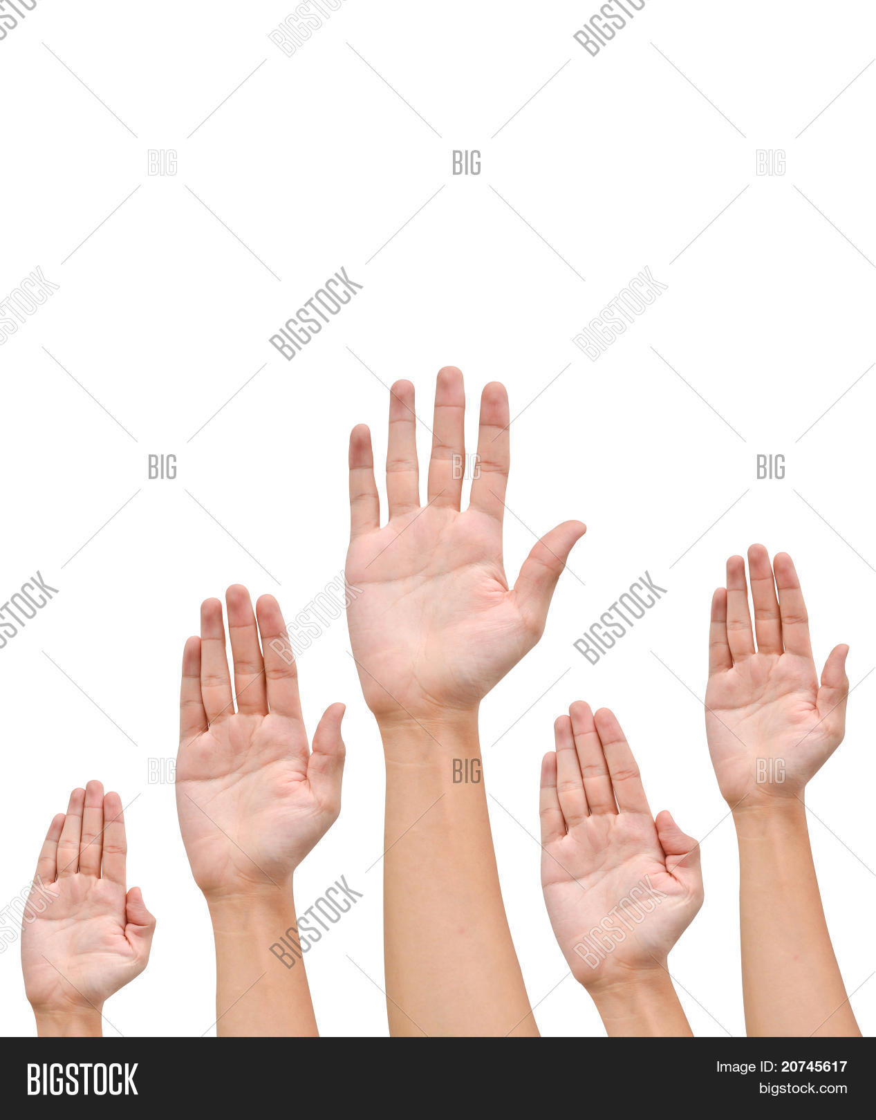 Many Hands Raise High Image & Photo (Free Trial) | Bigstock