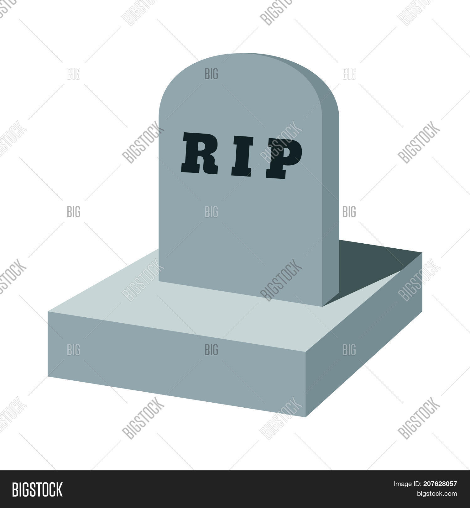 Rip Grave Cartoon Vector & Photo (Free Trial) | Bigstock