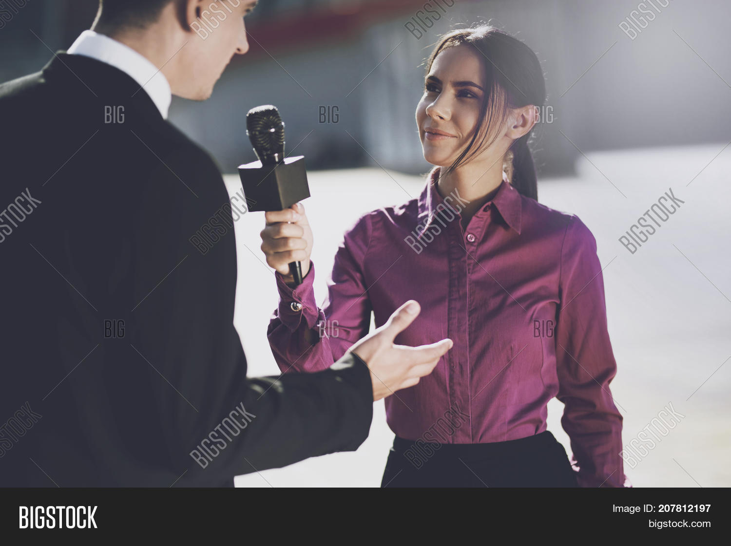 TV Reporter Work. On Image & Photo (Free Trial) | Bigstock