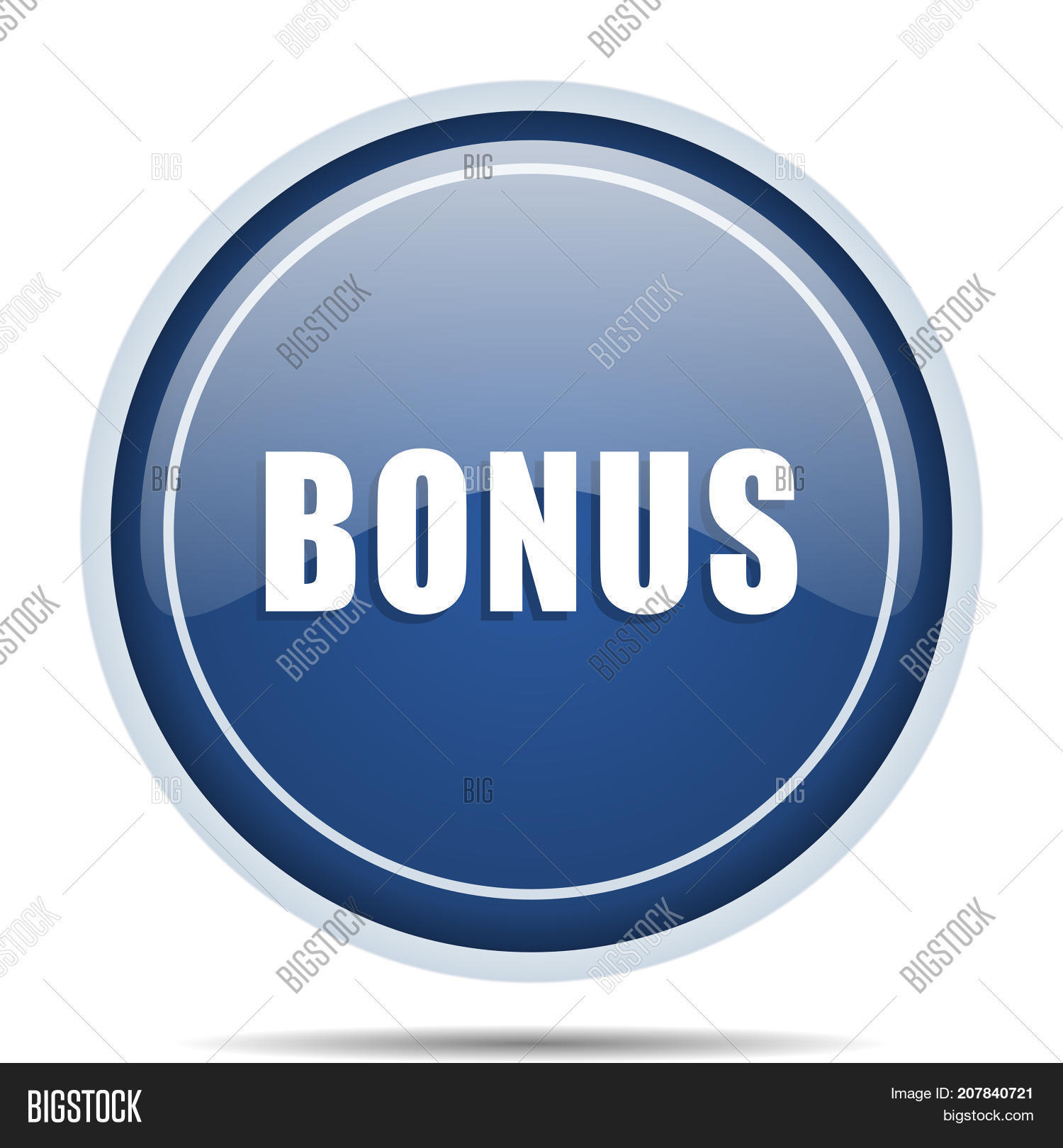 Bonus Blue Round Web Image & Photo (Free Trial) | Bigstock