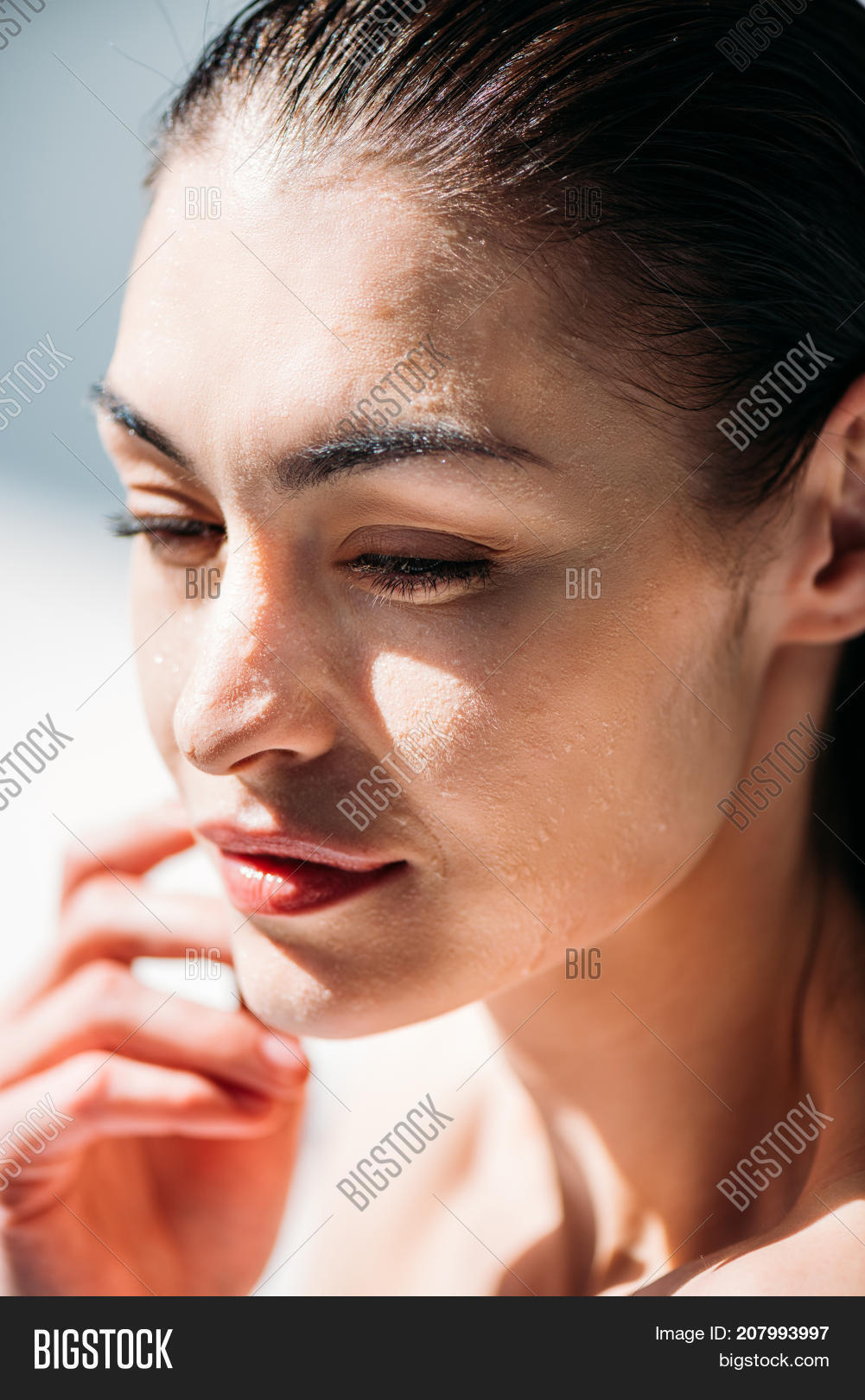 Woman Droplets On Face Image & Photo (Free Trial) | Bigstock