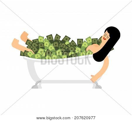 Girl Bathtub Money. Vector & Photo (Free Trial) | Bigstock