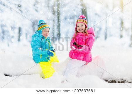 Kids Playing Snow. Image & Photo (Free Trial) | Bigstock