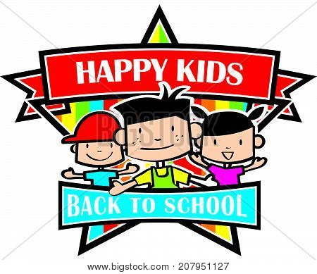 Happy Kids Back Vector & Photo (Free Trial) | Bigstock