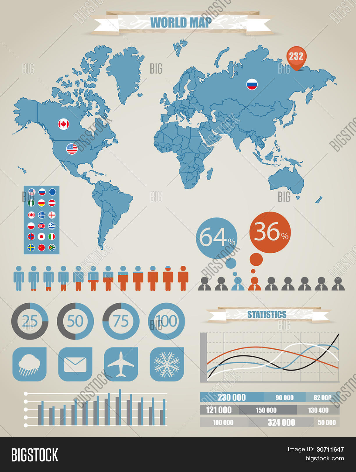 Infographics. Earth Vector & Photo (Free Trial) | Bigstock