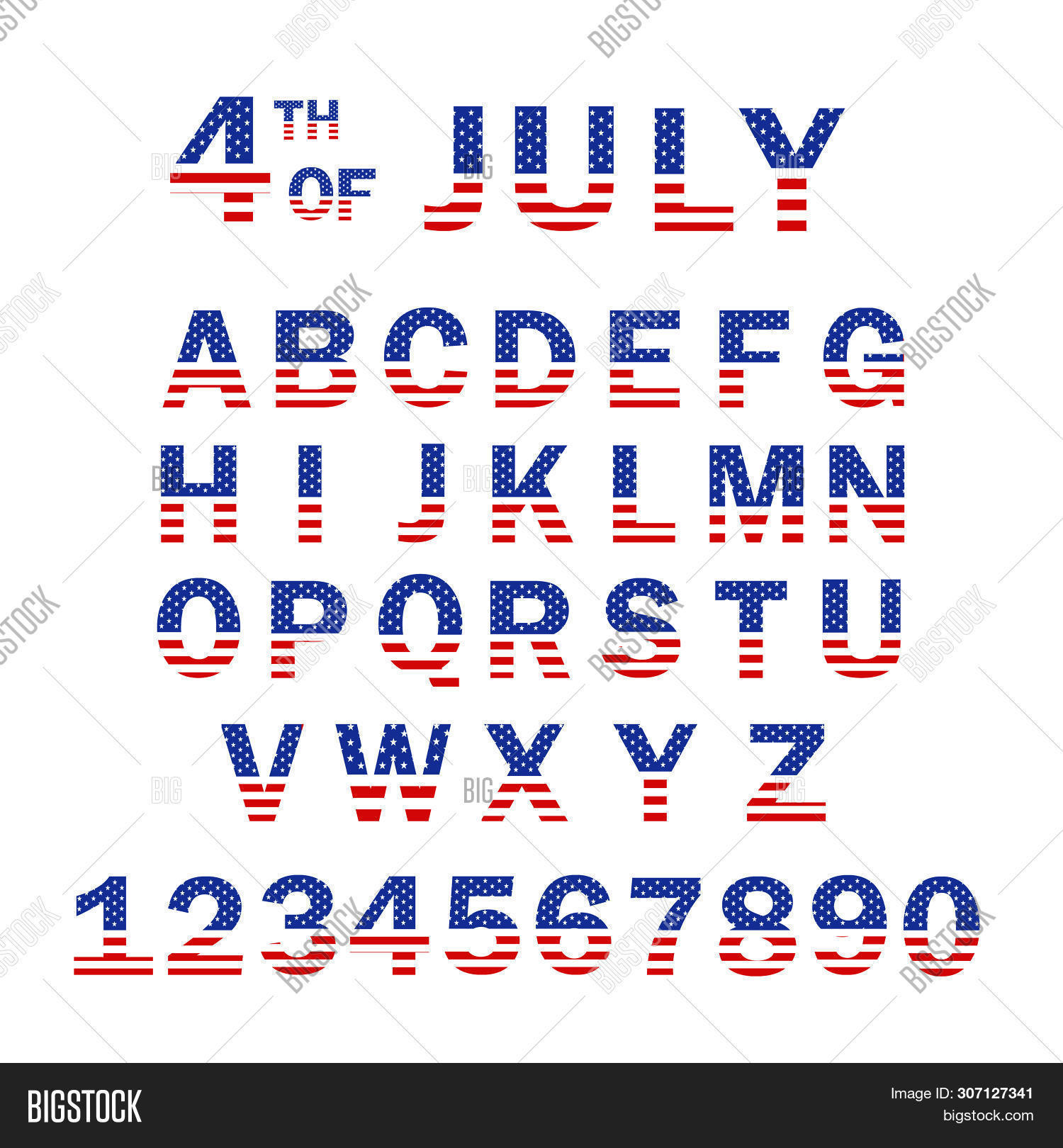 Usa Flag Alphabet Image & Photo (Free Trial) | Bigstock