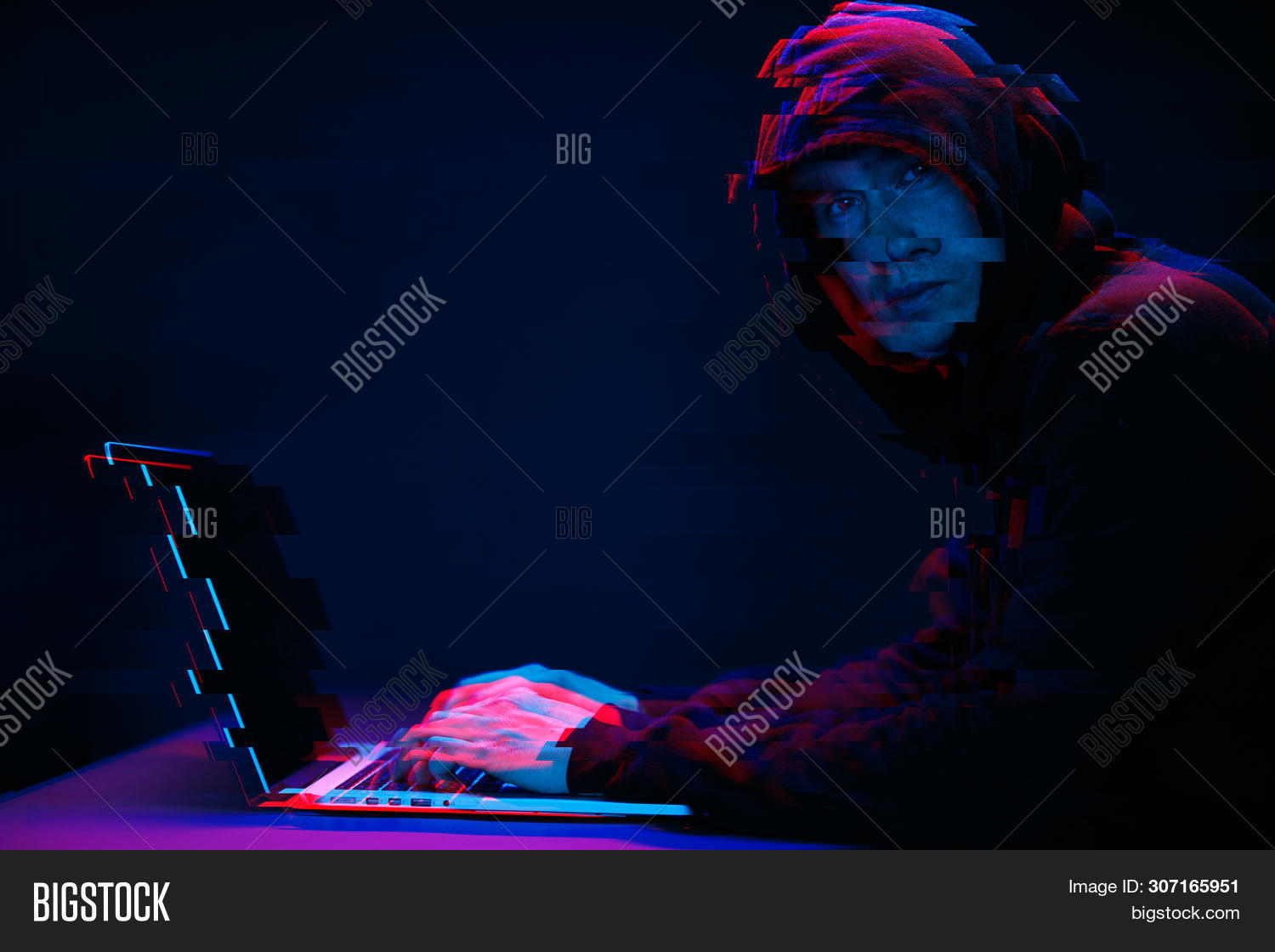 Hacker Hood Working Image & Photo (Free Trial) | Bigstock