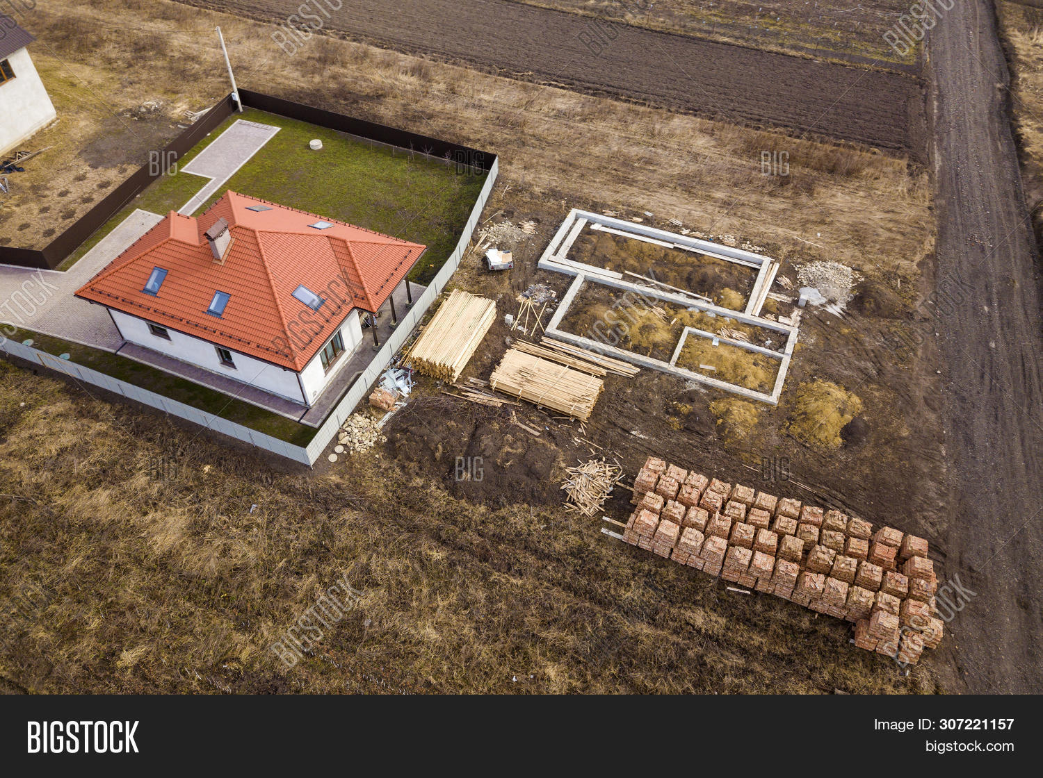 Aerial View New House Image & Photo (Free Trial) | Bigstock