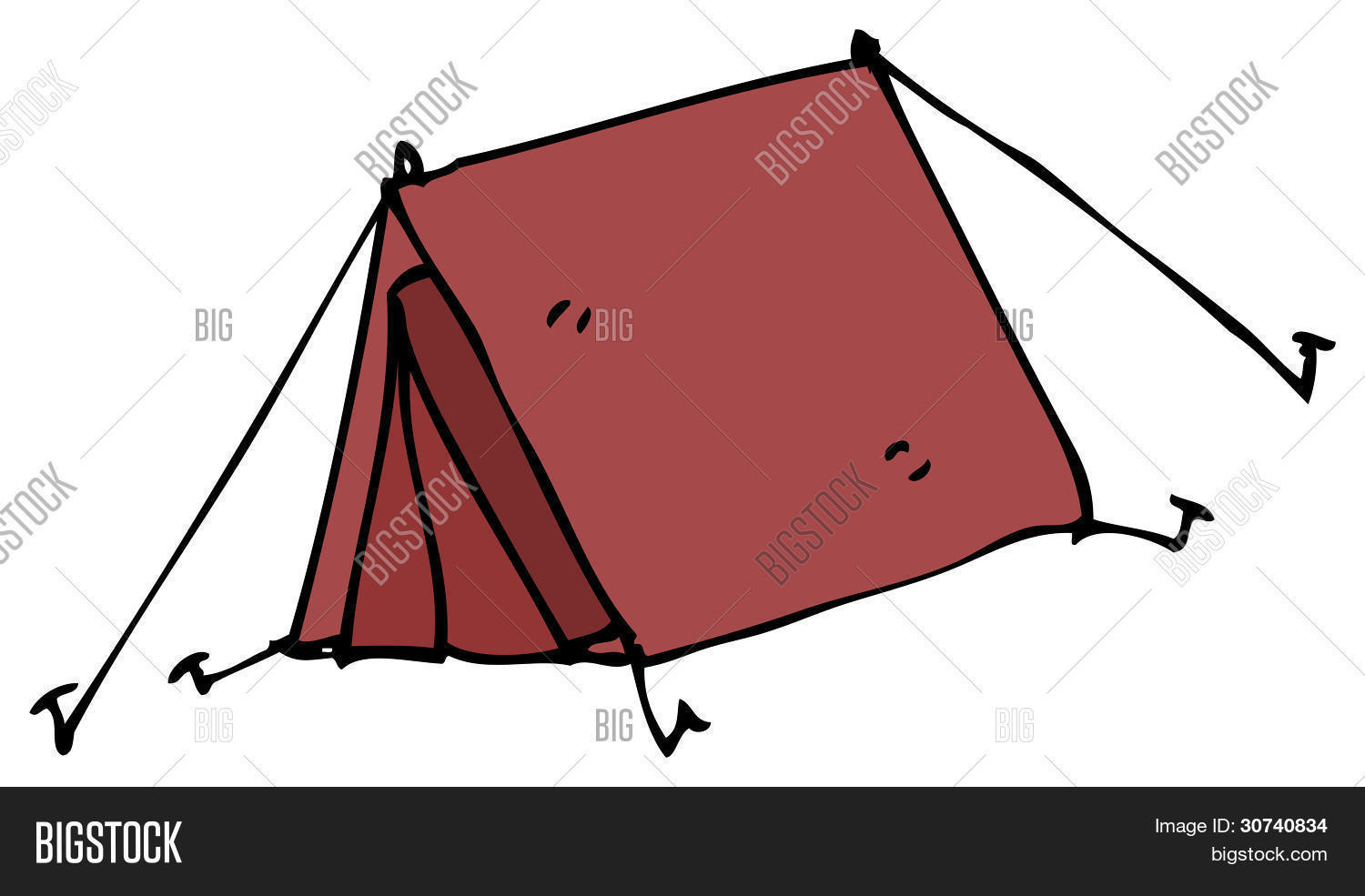 Camping Tent Cartoon Image & Photo (Free Trial) | Bigstock