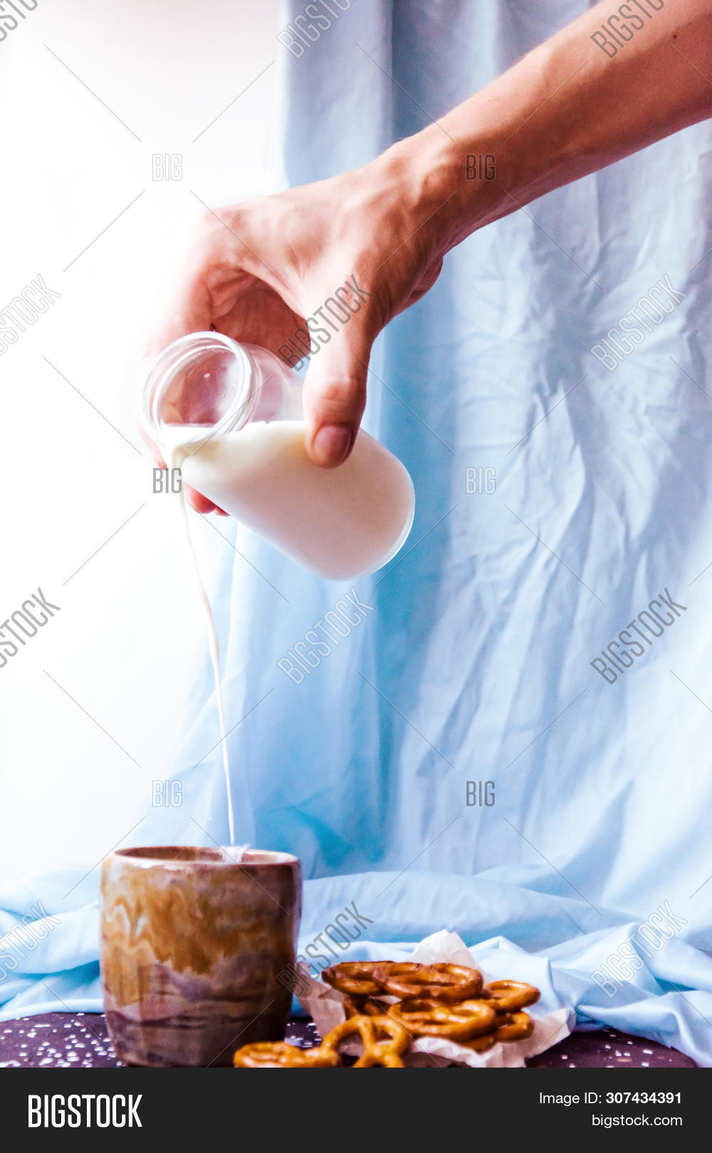 Man Pours Milk.male Image & Photo (Free Trial) | Bigstock