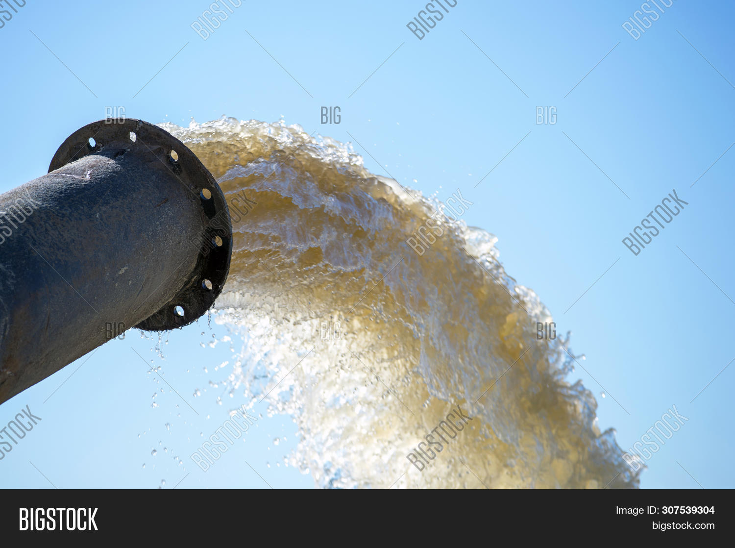 Water Flows Metal Pipe Image & Photo (Free Trial) | Bigstock