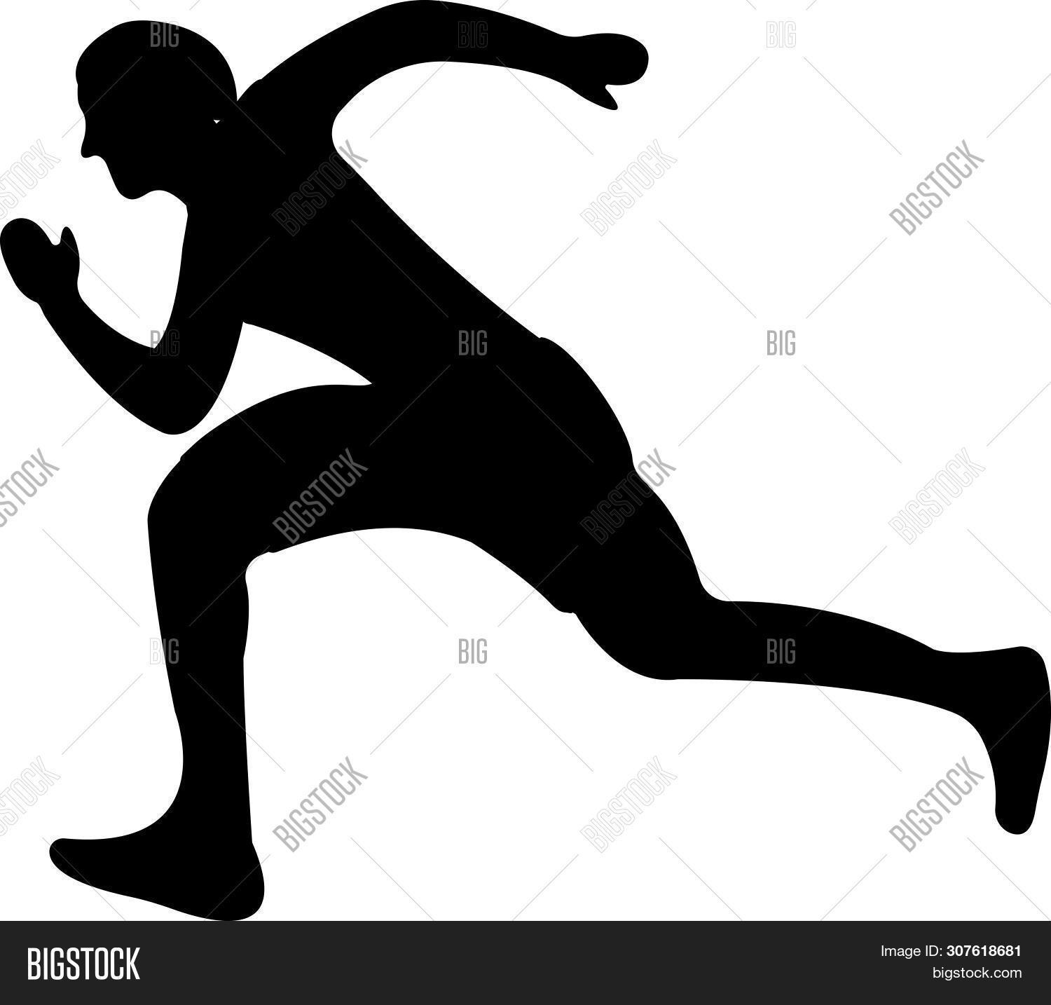 Runner Icon. Black Vector & Photo (Free Trial) | Bigstock