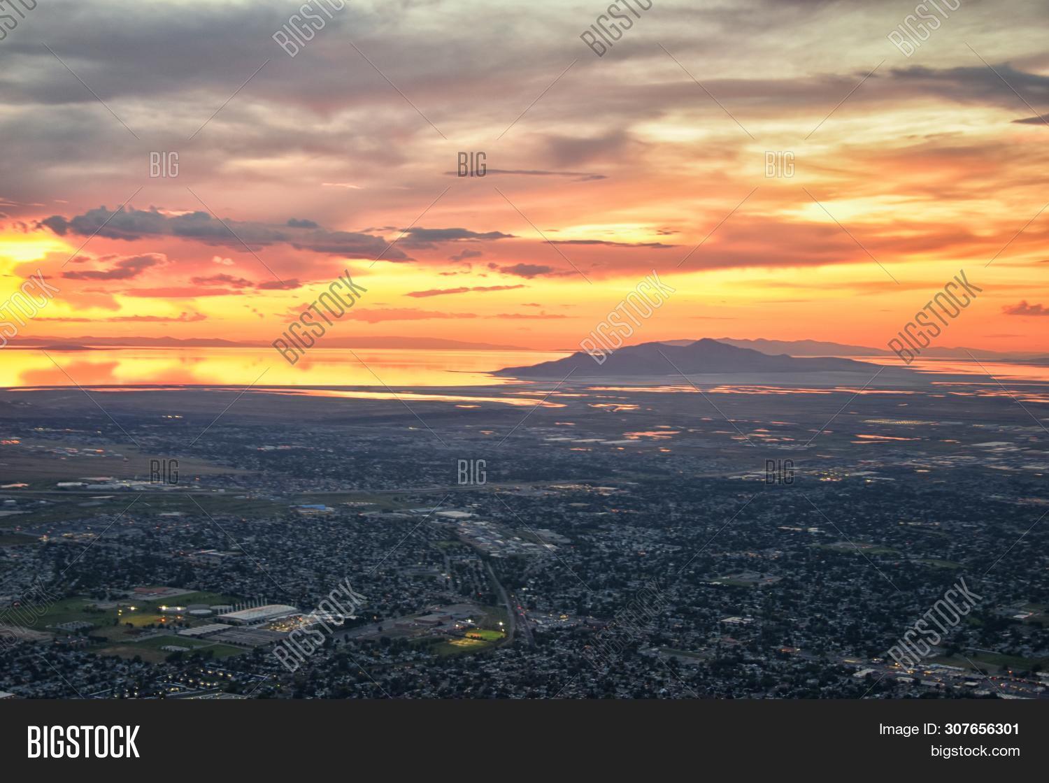 Great Salt Lake Sunset Image & Photo (Free Trial) | Bigstock