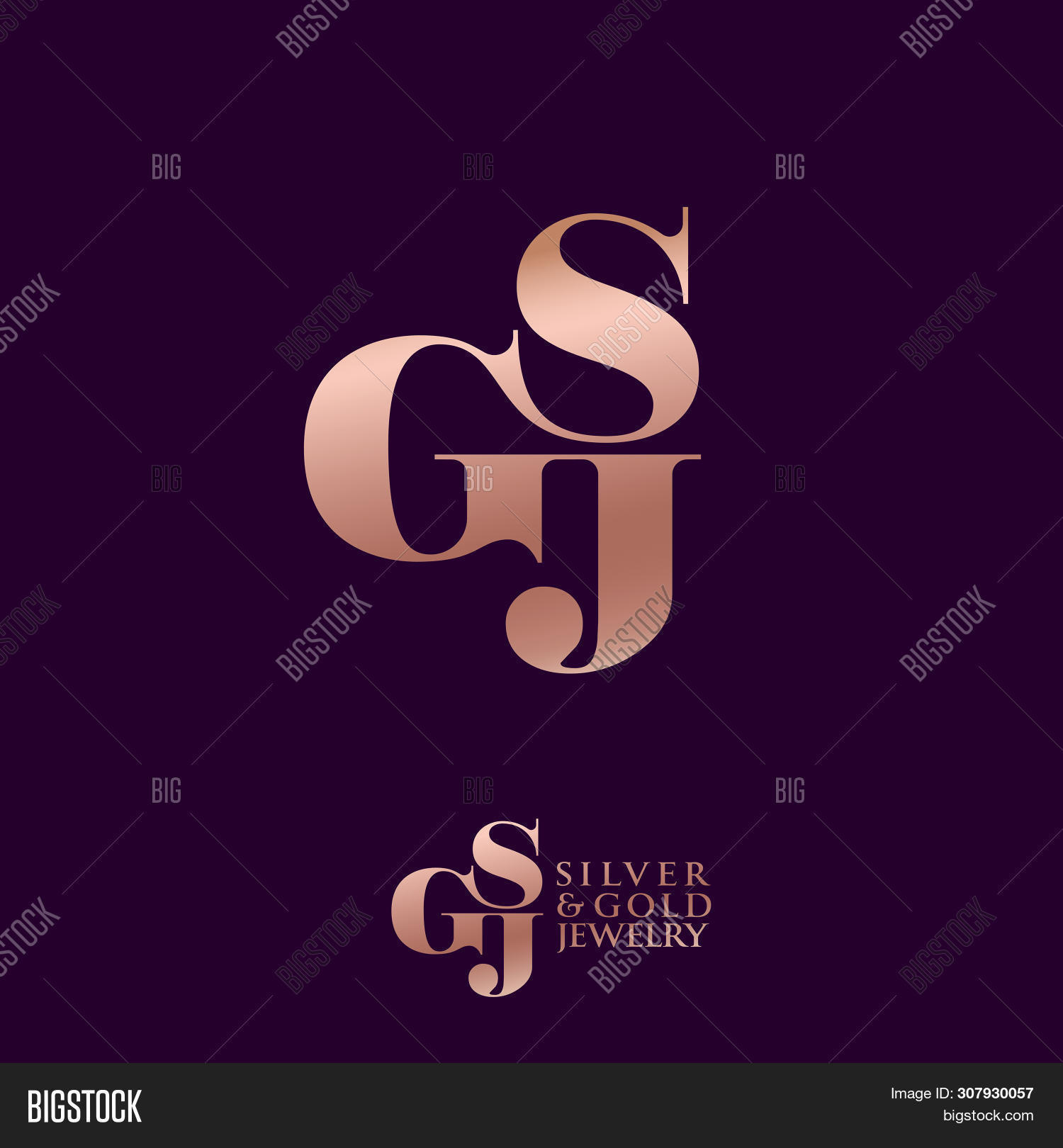 S, G J Monogram. Vector & Photo (Free Trial) | Bigstock
