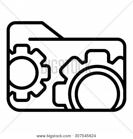 Gear Folder Icon. Vector & Photo (Free Trial) | Bigstock