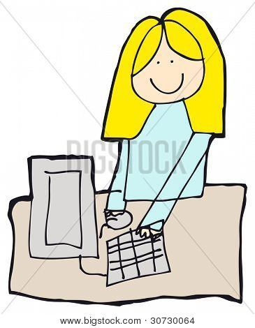 Cartoon Shop Assistant Image & Photo (Free Trial) | Bigstock