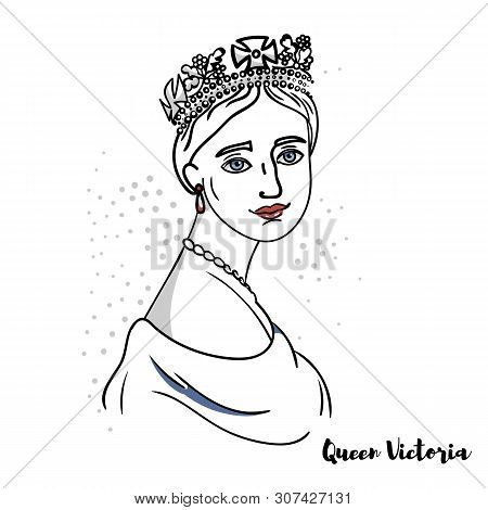 Queen Victoria Flat Vector & Photo (Free Trial) | Bigstock