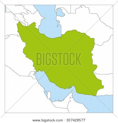 Map Iran Green Vector & Photo (Free Trial) | Bigstock