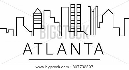 Atlanta City Outline Vector & Photo (Free Trial) | Bigstock