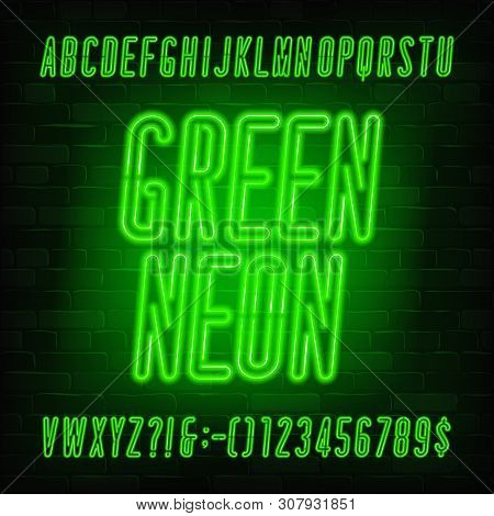 Green Neon Alphabet Vector & Photo (Free Trial) | Bigstock