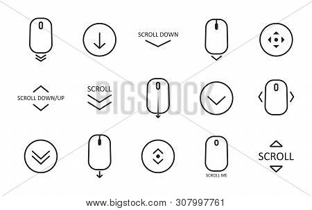 Scroll Down Icon. Vector & Photo (Free Trial) | Bigstock