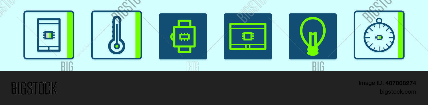 Set Nano Technology Vector & Photo (Free Trial) | Bigstock
