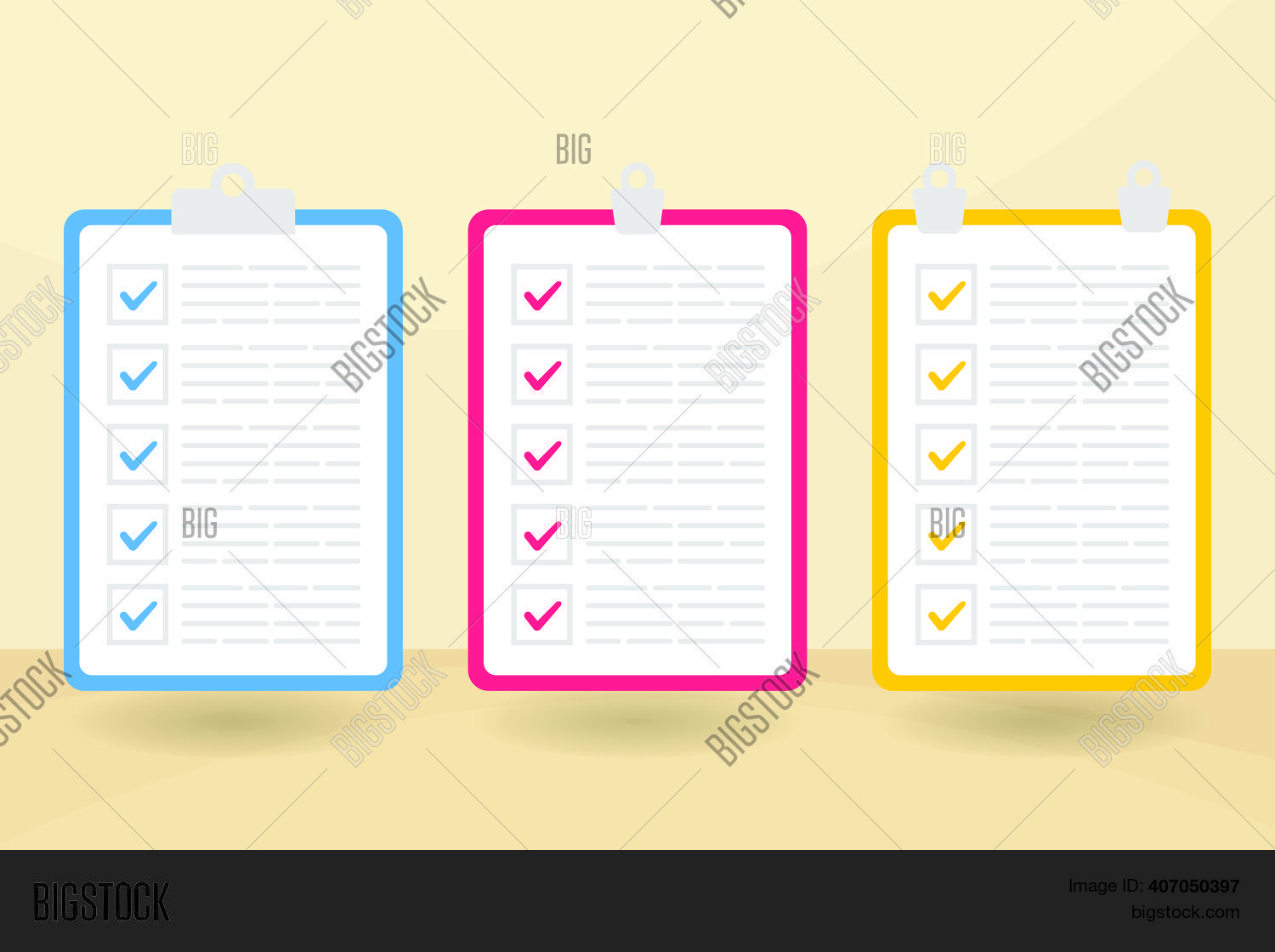 Colorful Check List Vector & Photo (Free Trial) | Bigstock