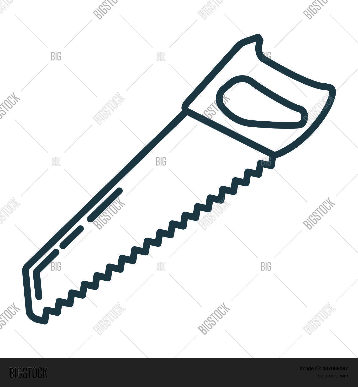 Hand Saw Construction Vector & Photo (Free Trial) | Bigstock