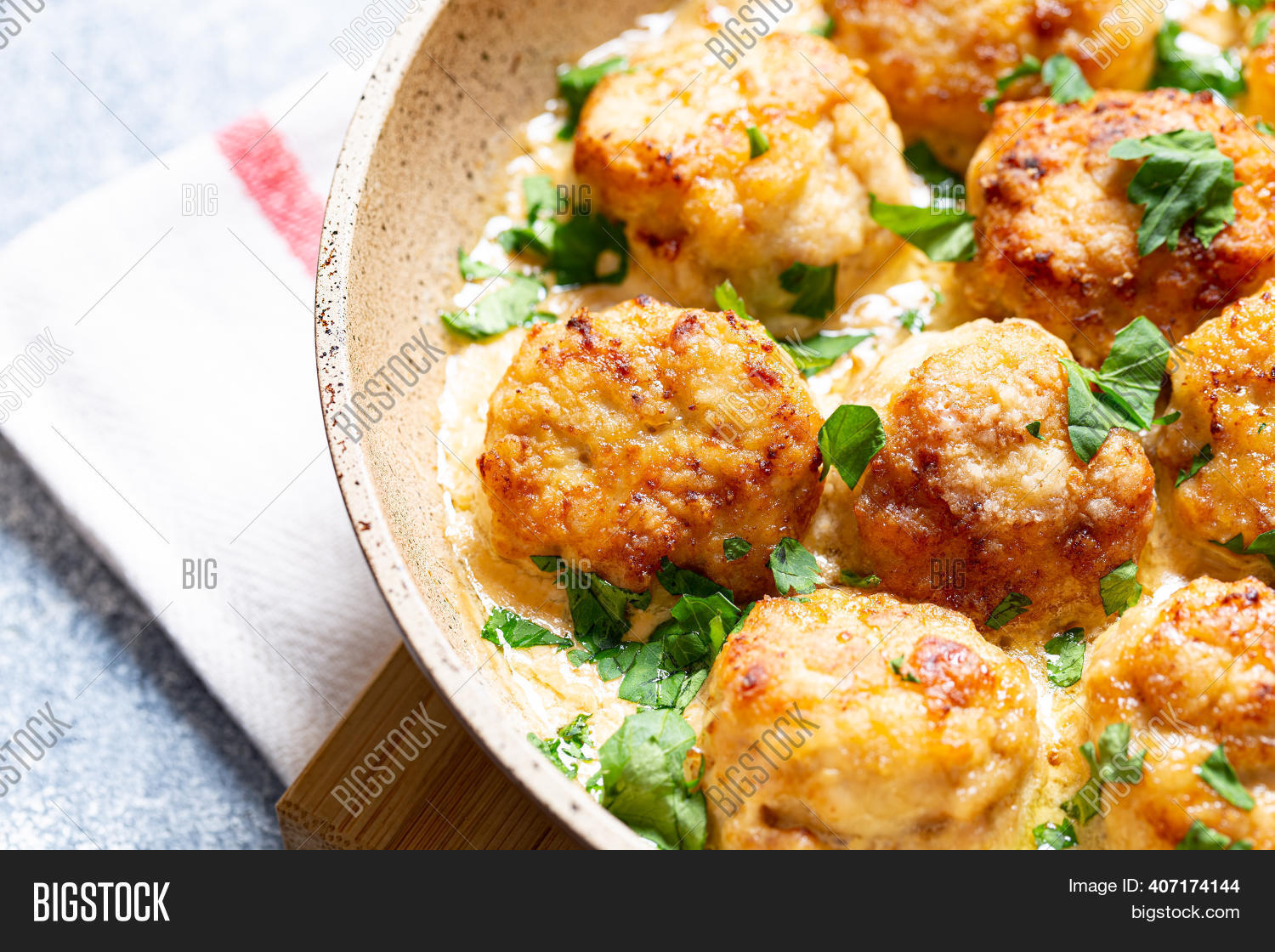 Meatballs White Sauce Image & Photo (Free Trial) | Bigstock