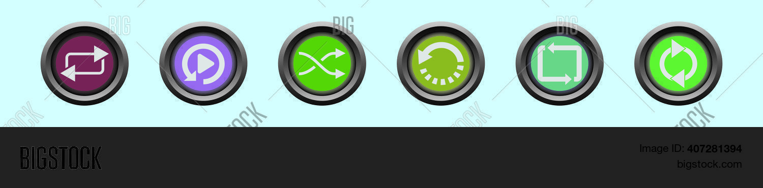 Set Replay Cartoon Vector & Photo (Free Trial) | Bigstock