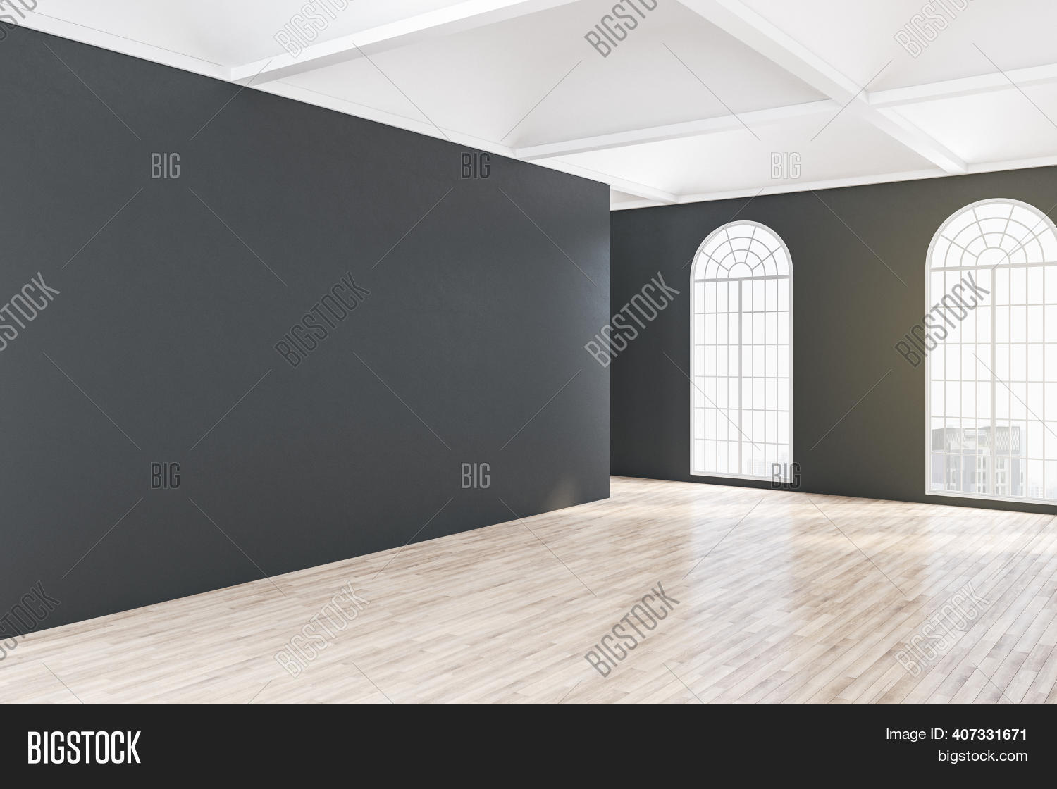 Empty Black Wall Image & Photo (Free Trial) | Bigstock