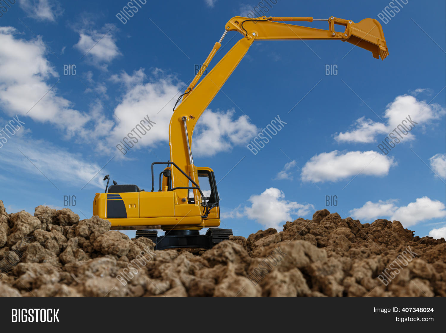 Yellow Excavators Image & Photo (Free Trial) | Bigstock