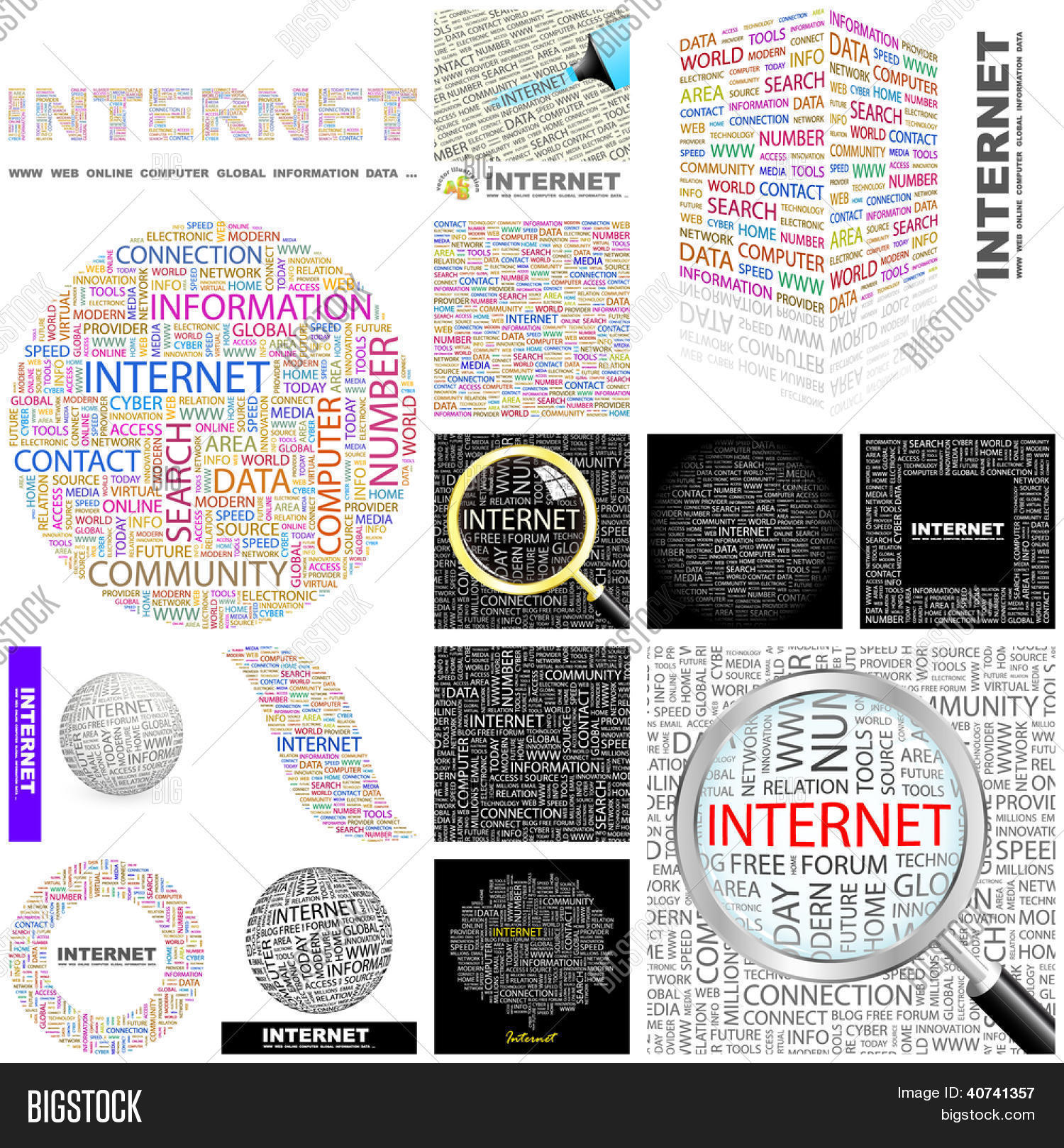 INTERNET. Word Vector & Photo (Free Trial) | Bigstock