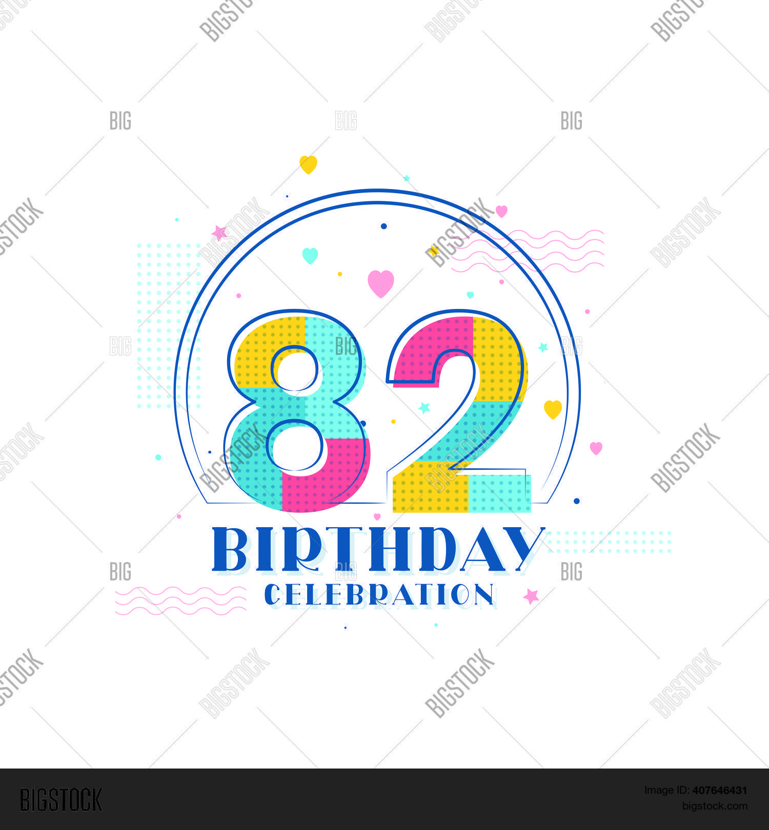 82 Birthday Vector & Photo (Free Trial) | Bigstock