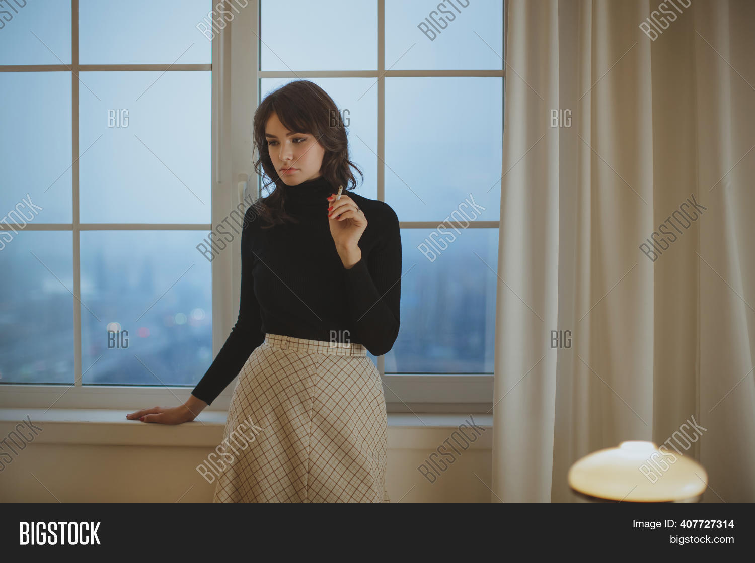 Thinking Woman Smoking Image & Photo (Free Trial) | Bigstock