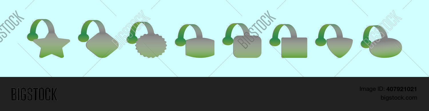 Set Wobbler Cartoon Vector & Photo (Free Trial) | Bigstock