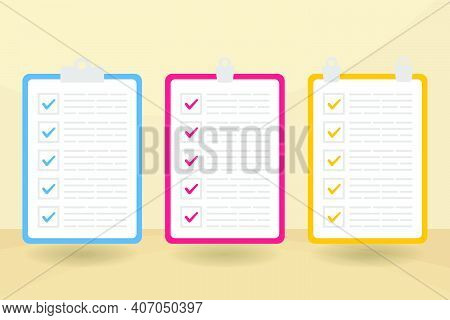 Colorful Check List Vector & Photo (Free Trial) | Bigstock