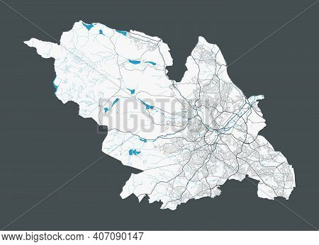 Sheffield Map. Vector & Photo (Free Trial) | Bigstock