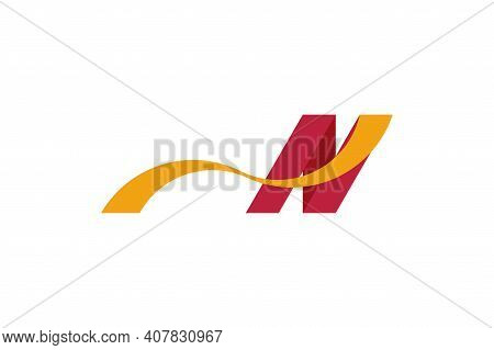 Original Letter N Red Vector & Photo (Free Trial) | Bigstock