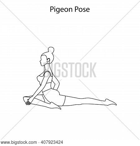 Pigeon Pose Yoga Vector & Photo (Free Trial) | Bigstock